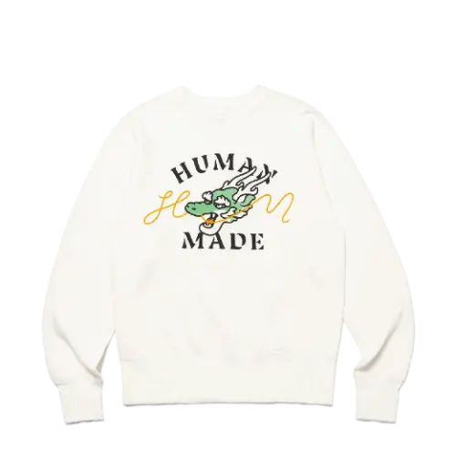 HUMAN MADE DRAGON SWEATSHIRT #1 WHITE | AREA 02 — 亞洲指標潮流文化交易所
