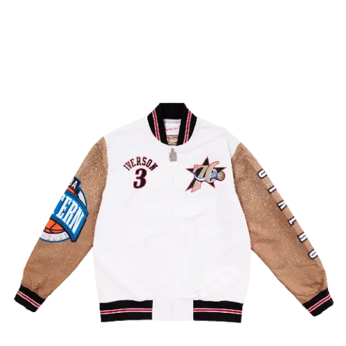 MITCHELL& NESS PLAYER BURST WARM UP JACKET PHILADELPHIA 76ERS ALLEN ...